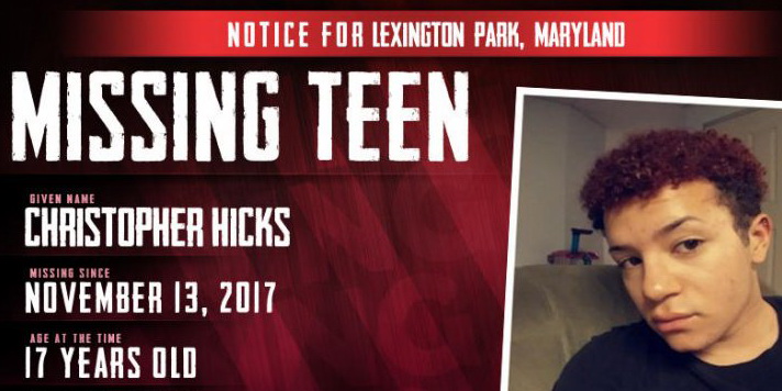 Missing Person by Request - Christopher Hicks - 17-Years-Old - St. Mary ...