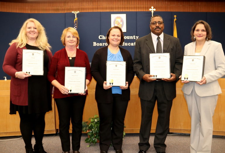 Board of Education Honors Five Exemplary Charles County Public School ...