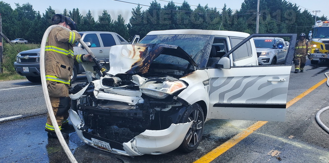 No Injuries Reported After Fiery Motor Vehicle Crash in Hollywood ...