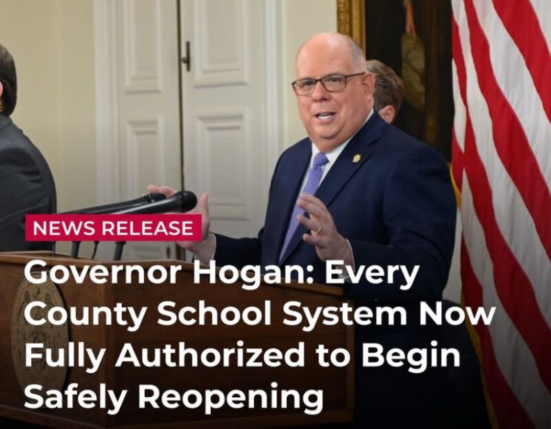 Governor Hogan: Every County School System Now Fully Authorized to ...