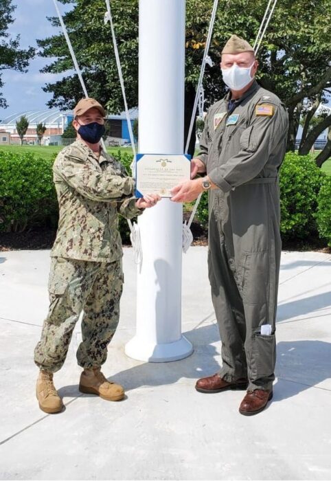 NAS Chief Aviation Machinist's Mate (AW) Matthew Ira Presented with ...
