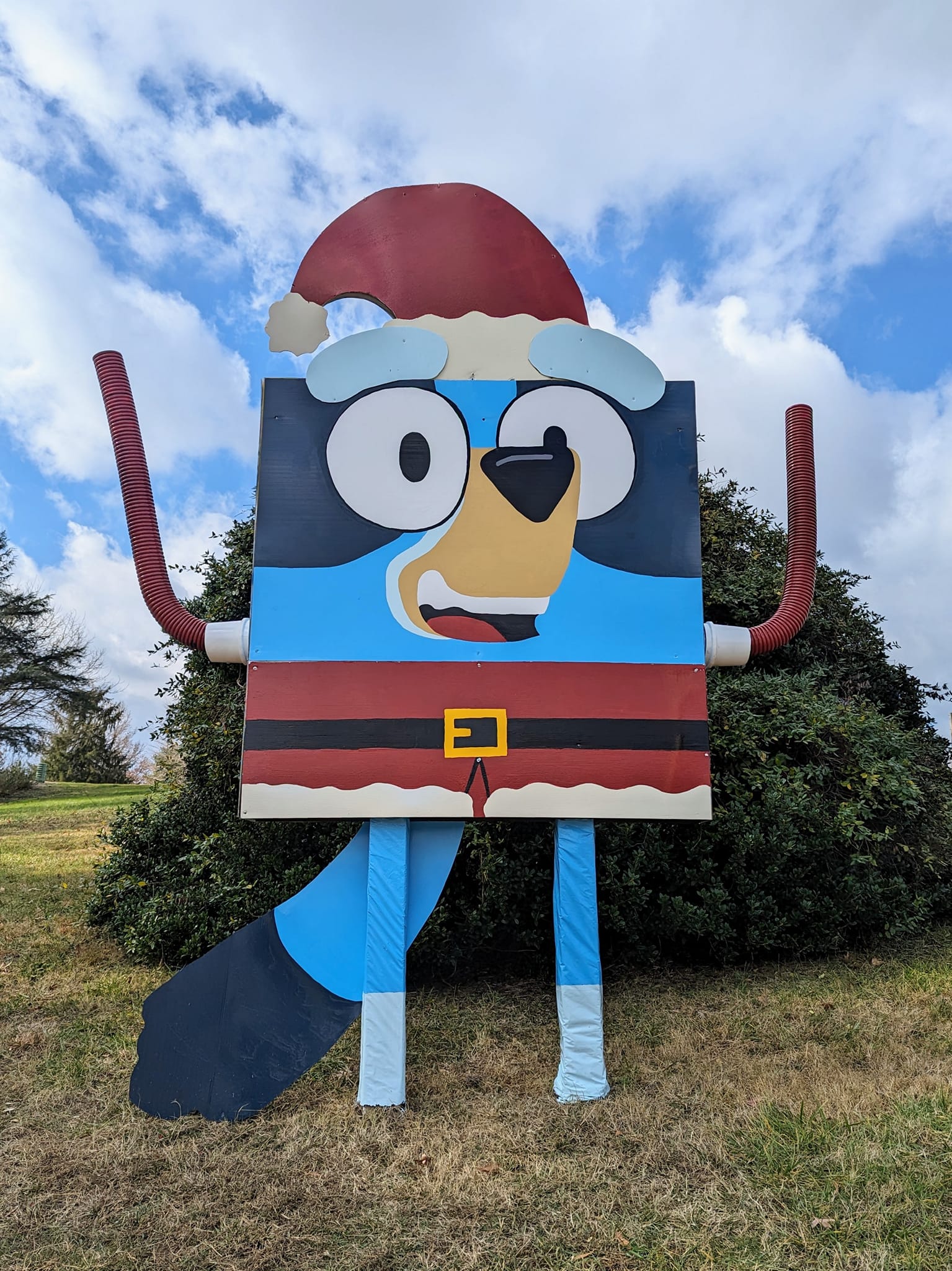 UPDATE: Merry Christmas from Bluey Claus at Dyson Building Center in ...