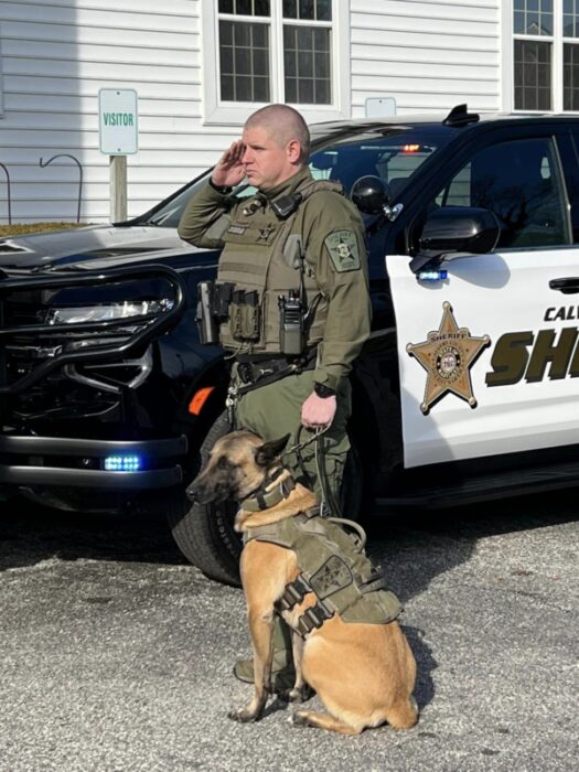 Calvert County Sheriff Mike Evans Receives Final Salute After 20 Years ...