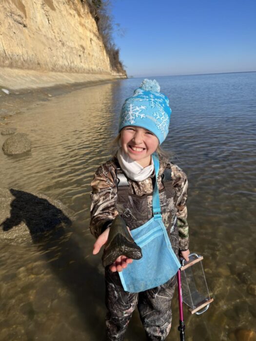 9-Year-Old Finds Huge Megalodon Tooth on Christmas Morning at Calvert ...