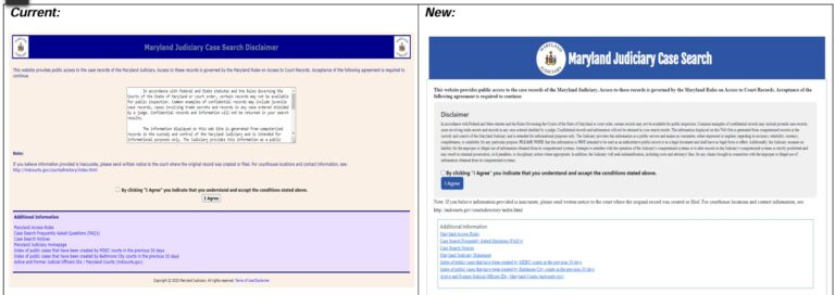 Maryland Judiciary to launch newly redesigned Case Search website on ...