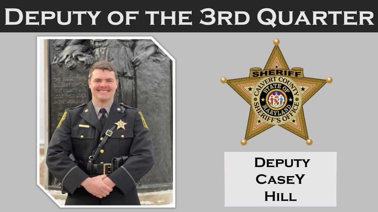 Calvert County Sheriff's Office Recognizes Deputy of the Quarter ...